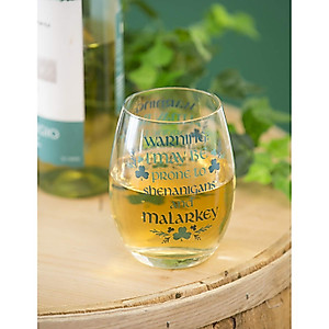 Cypress Home Celtic Memories Stemless Wine Glass - 4 x 5 x 4 Inches