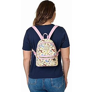 Loungefly Disney Mini Backpack Winnie the Pooh Eeyore Friends AOP Shoulder Bag