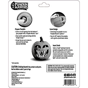 Pumpkin Masters Premium Jack-O-Lantern Teeth – Easy-to-Insert Teeth for Creating Unique and Spooky Pumpkin Designs