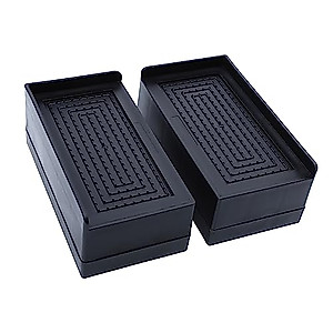 Angoily 2pcs Furniture Heightening Pads Floor Sofa Black Furniture Home Furniture Chair Foot Riser Pad Floor Drying Fan Washing Machine Foot Riser Pad Non-Skid Fridge Mats Fridge Foot Mats