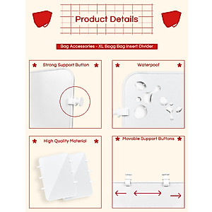 AmberObject 2-Pack Divider Tray for Bogg Bag Accessories - Durable and Portable Bogg Bag Divider with Bonus Hooks, Ideal for Organizing Your Beach Bag