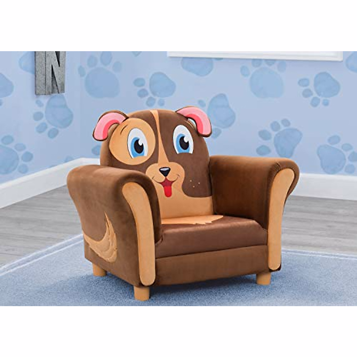 Delta Children Cozy Children's Chair - Fun Animal Character, Brown Puppy