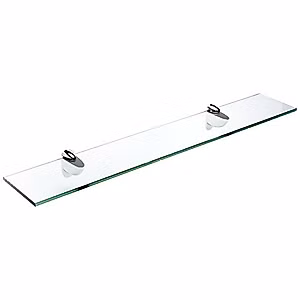 Spancraft Glass Heron Glass Shelf, Chrome, 6 x 18