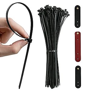 Releasable Zip Ties 12 inch Heavy Duty Reusable Cable Ties, Black Cable Ties, 100 Pieces