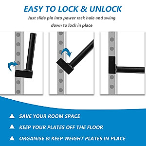 Major Fitness Power Cage Olympic Weight Plates Holder Power Rack Attachment Weights Storage Rack Fit 2" x 2.76" Suit for PLM03