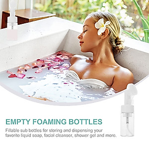 DOITOOL 2pcs Sparkling Bottle Foam Face Wash Liquid Hand Soap Foaming Foaming Soap Dispenser Empty Pump Bottles Travel Soap Hand Soap Foaming Bottles Empty Sub Bottle Clean