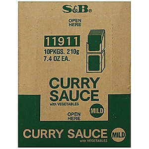 S&B Curry Sauce with Vegetables Mild, 7.4-Ounce (Pack of 10)