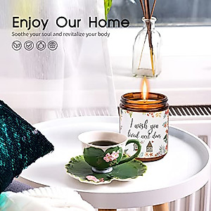 Candles Gifts for Women - I Wish You Lived Next Door - Best Friend, Friendship Gifts for Women, Sister, Birthday Gifts for Friends Mom Wife, English Pear & Freesia Scented Candles 9oz.