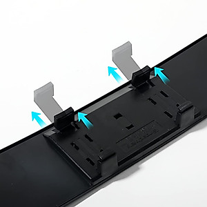 VARGTR 12 Inch Wide Angle Rear View Mirror,Universal Car Interior Rearview Mirror Clip On Panoramic Rearview Mirror Wide Angle Convex, Flat Easy Clip On Car Rearview Mirror (White HD mirror)