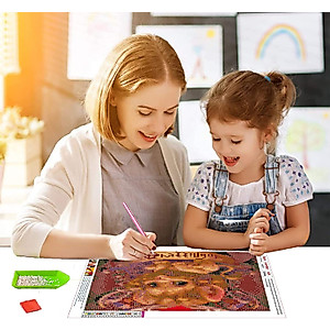 Tiwabb 4 Pack Diamond Painting Kits-5D Diamond Painting for Adults Kids- DIY Diamond Art Kits Full Drill Diamond Dots Paintings with Diamonds Gem Art and Crafts for Adults Wall Decor 11.8x11.8inch