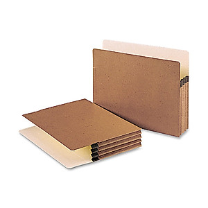 Smead File Pocket, Straight-Cut Tab, Guide Height, 3-1/2 Expansion, Letter Size, Redrope, 50 per Box (73805)