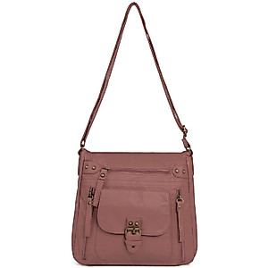 cross body bag purses for women Mini Shoulder Purses and Handbags Medium, Fashion Ladies PU Washed Leather Samll Black Purses