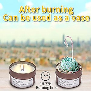 Flower & Wood Scented Candles Gift Set of 7 & 6 Pack Bulk