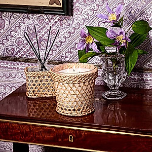 NEST New York Cedar Leaf & Lavender Decorative Rattan Scented 3-Wick Candle, 21 Ounces