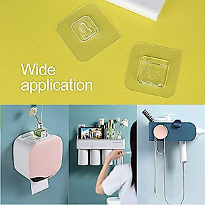 Double Side Adhesive Hooks 24 Pack Wall Hooks Heavy Duty 13.2 lbs Max, Self Adhesive Hooks Waterproof Sticky Hooks for Bathroom, Kitchen, Picture Hanging Hook