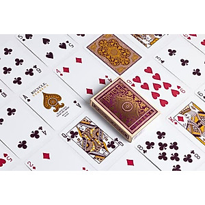 Bicycle Verbena Floral Premium Playing Cards, Gold Foil, 1 Deck