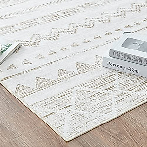 jinchan Area Rug 3x5 Bedroom Rug Boho Rug Moroccan Floor Cover Bathroom Rug Mudcloth Rug Sketch Geometric Bohemia Mat Taupe Dimond Non Slip Carpet for Living Room Kitchen Rug Dining Room Entryway