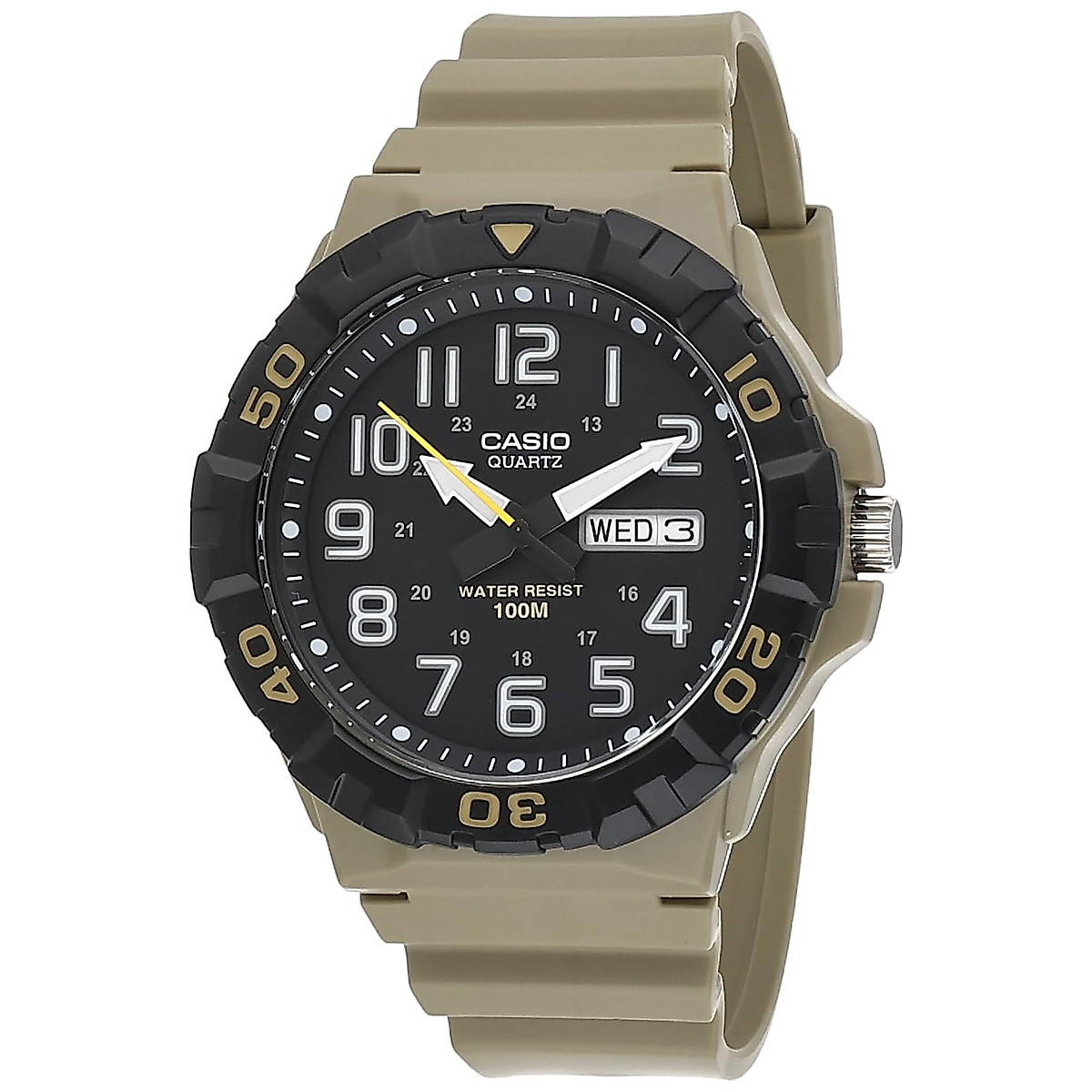 Casio Men's Military 3HD MRW-210H-5AVCF Quartz Watch, Tan