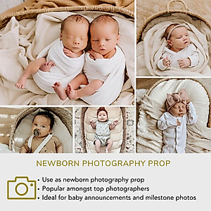 BEBE BASK Premium Baby Changing Basket - Artisan-Crafted Seagrass With Extra High Sides - Changing Basket for Baby Dresser - All Accessories Included - Complete Set for Nursery (Natural)