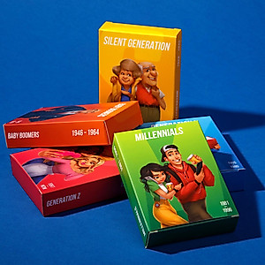 QUOKKA OK Boomer Family Games for Kids and Adults - Board Games for Family Night - Trivia Card Games for Adults & Family Volume ll - Fun Party Millennials vs Boomers Game for Ages 15+