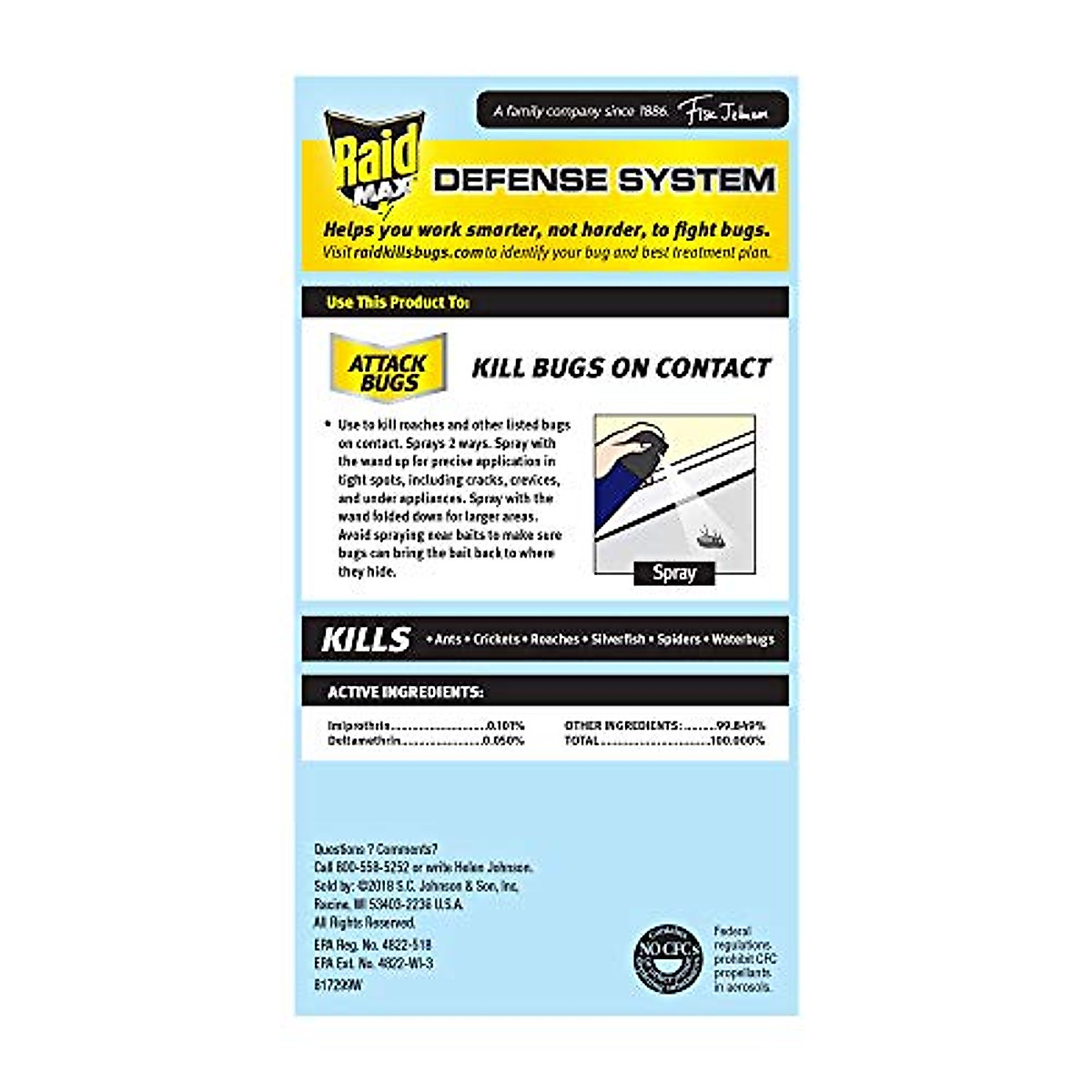 Raid Max Ant and Roach Spray, 14.5 OZ (Pack of 6)