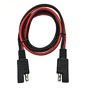 Halokny SAE Extension Cable, 14AWG SAE to SAE Quick Disconnect Wire Harness Connector Wirel for Automobile and Solar Panel (3.3Ft/1M)