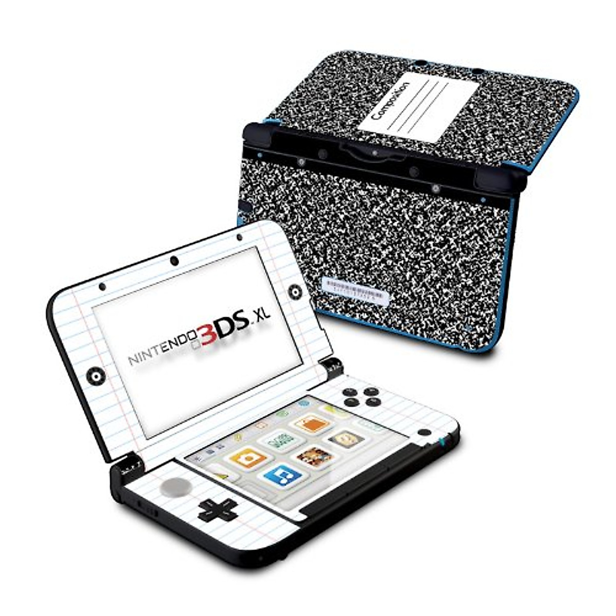 Composition Notebook - DecalGirl Sticker Wrap Skin Compatible with Nintendo Original 3DS XL