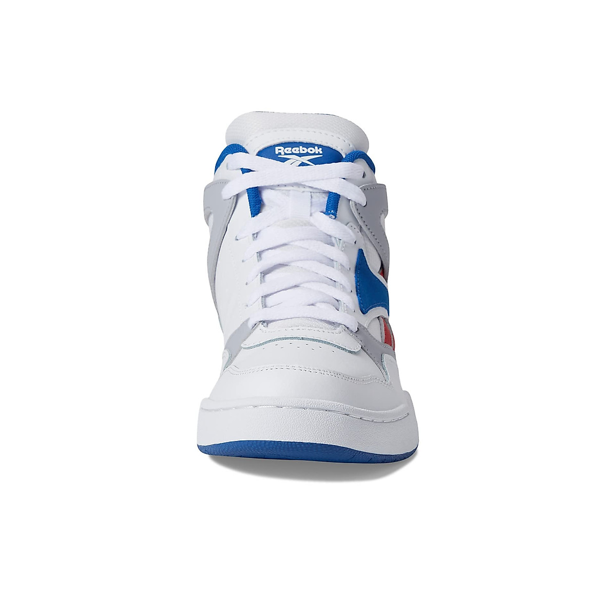 Reebok Unisex BB4590 High Top Basketball Shoe, White/Vector Blue/Vector Red, 11 US Men