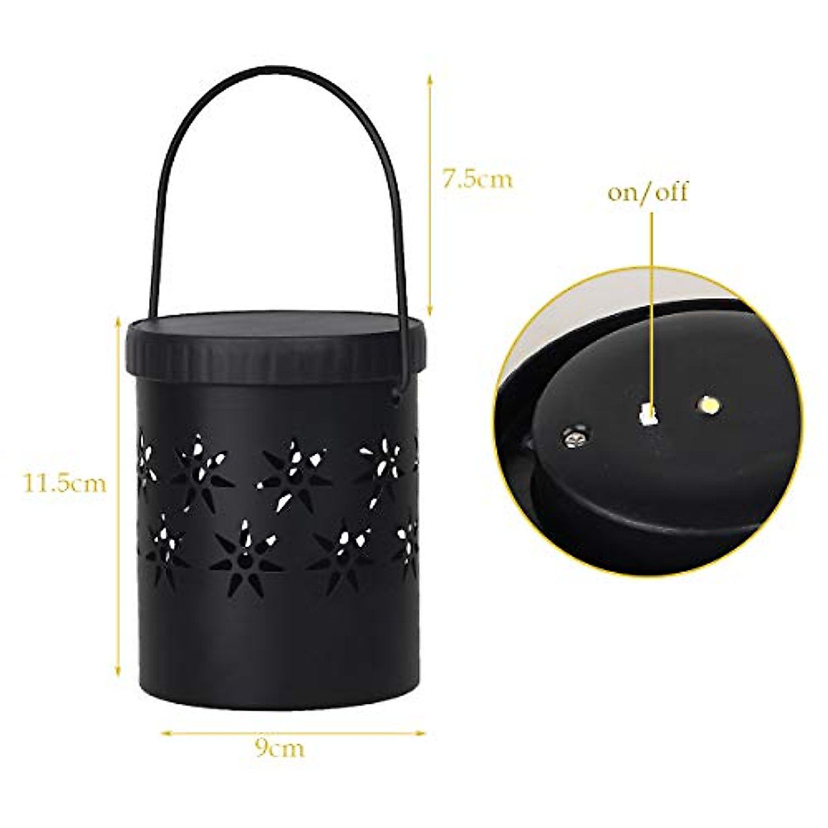 T-SUN Solar Lantern Waterproof Warmwhite, 2 Pack Solar Outdoor Decorations Lights Hanging Outdoor Garden Light Lantern for Garden Yard Patio Backyard Deck Courtyard Lawn