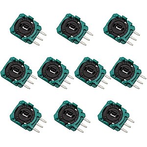VKLSVAN 10PCS B10K Replacement Trimmer Potentiometer Sensor for PS3 PS4 Switch Controllers Green Rocker Repair Parts for Thumb Stick Analog Joystick