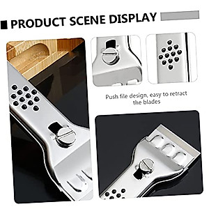 Gadpiparty 2sets Stainless Steel Cleaning Shovel Household Cleaning Tools Scraper for Cleaning Utility Scraper Wallpaper Tools Household Clean Scraper Floor Scraper Floor Glue Silver 2pcs*2