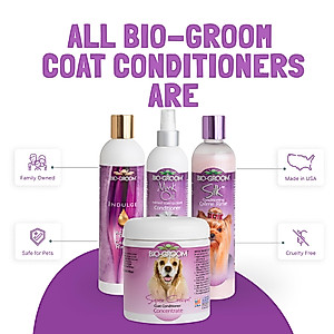 Bio-Groom Super White Shampoo and Silk Creme Rinse Conditioner - Dog Bathing Supplies, Puppy Shampoo, Puppy Conditioner, Cat & Dog Grooming Supplies for Sensitive Skin - 12 Fl Oz Each, 1-Pack