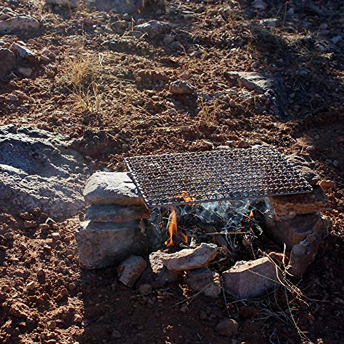 Kuvik's Titanium Mesh Camping Grill - Ultralight and Compact Grill for Backpacking, Camping, and Survival