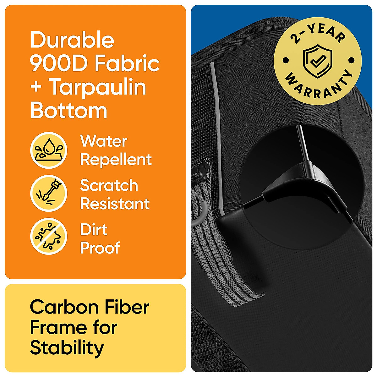 Rhino RoadMate Multi-Piece ATV Bag | Padded Reinforced ATV Storage Boxes | ATV Accessories Fitting Any ATV | ATV Storage and ATV Rear Seat | 3 ATV Bags 18x9x10.2 inches Each | Four Wheeler Accessories