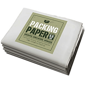 Newsprint Packing Paper: 5.5 lbs of Uncoated, Unbleached, and Unwaxed Newsprint Paper, 31" x 21.5" Premium Quality