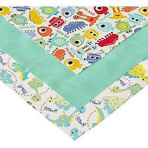 Babyville Boutique 35025 PUL Fabric, Dinos & Monsters, 21 x 24-Inch (3-Count)