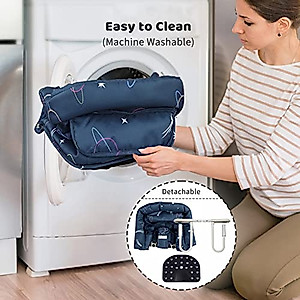 Teglu Hook On High Chair, Portable Clip on High Chair Washable with Harness for Home Travel, Fast Table Chair for Baby Toddler 6-36 Month-33lb(Blue)