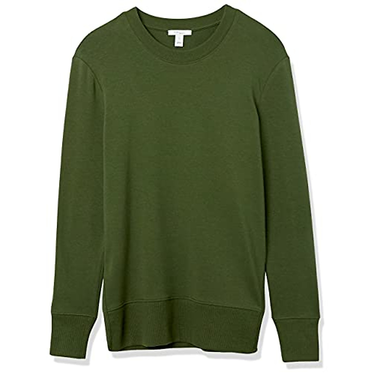 Daily Ritual Women's Long-Sleeve Crewneck Sweatshirt with Side Cutouts, Dark Olive, Medium