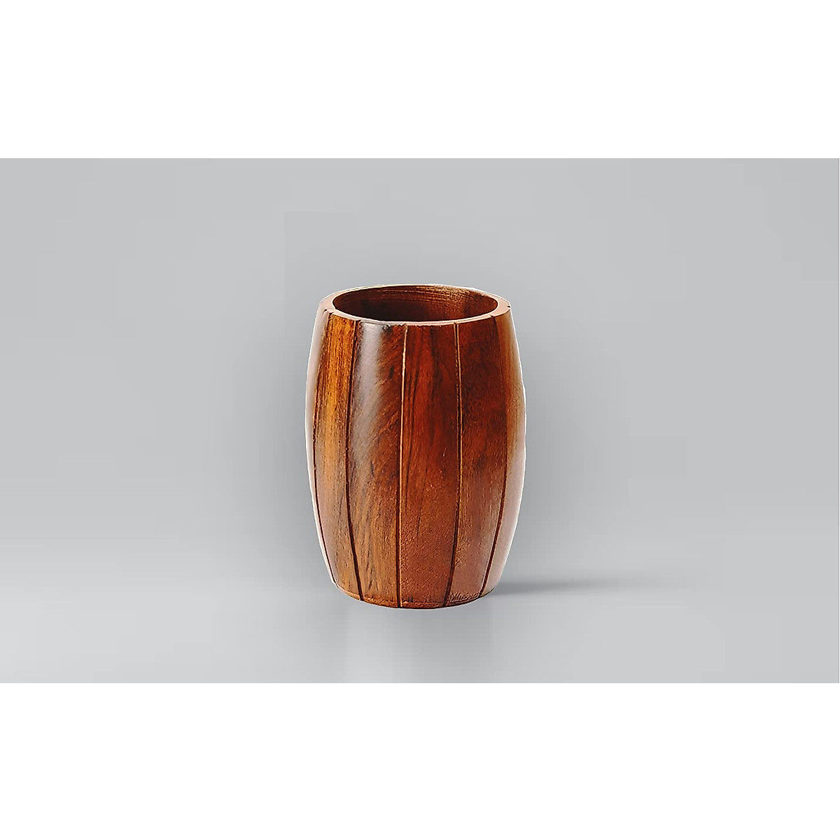 americancomfy Utensil Holder for Kitchen Counter Wooden Large Round Utensils Holder Barrel-Shape Multipurpose Utensil Storage Organizer Countertop Kitchen Utensil for christmas gift