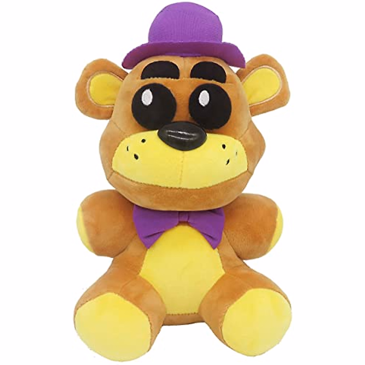 DOGIACO Golden Freddy Purple Hat 7'' Stuffed Animal with Keychain (in Stock US) Toy Golden Fazbear Plushie Soft/Fazbear Collectible Figure/F-N-A-F Nightmare/Freddy Plush Toys