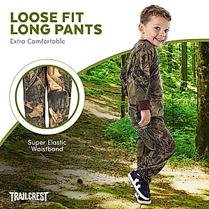 TrailCrest by Treel Infant - Toddler Cotton Camo Long Sleeve T-Shirt and Long Pants Set, 18-24 Months, Camo