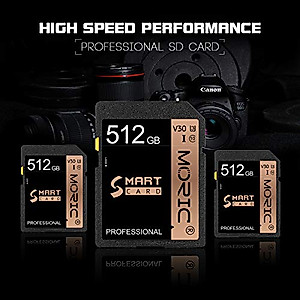 512GB SD Card Flash Memory Card Class 10 High Speed Security Digital Memory Card for Vloggers,Filmmakers, Photographers&Content Curator（512GB