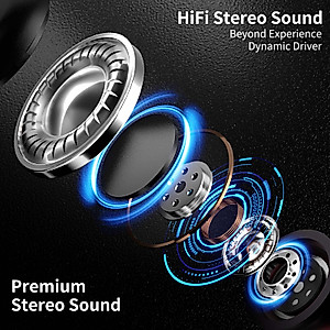 3.5mm Jack Earbuds Magnetic Wired Earphone for Chromebook PC Laptop Computer Samsung Galaxy A25 A15 5G in-Ear Headphone Noise Canceling Corded Headset for Kindle Fire HD 10 8 Plus 7 Kids