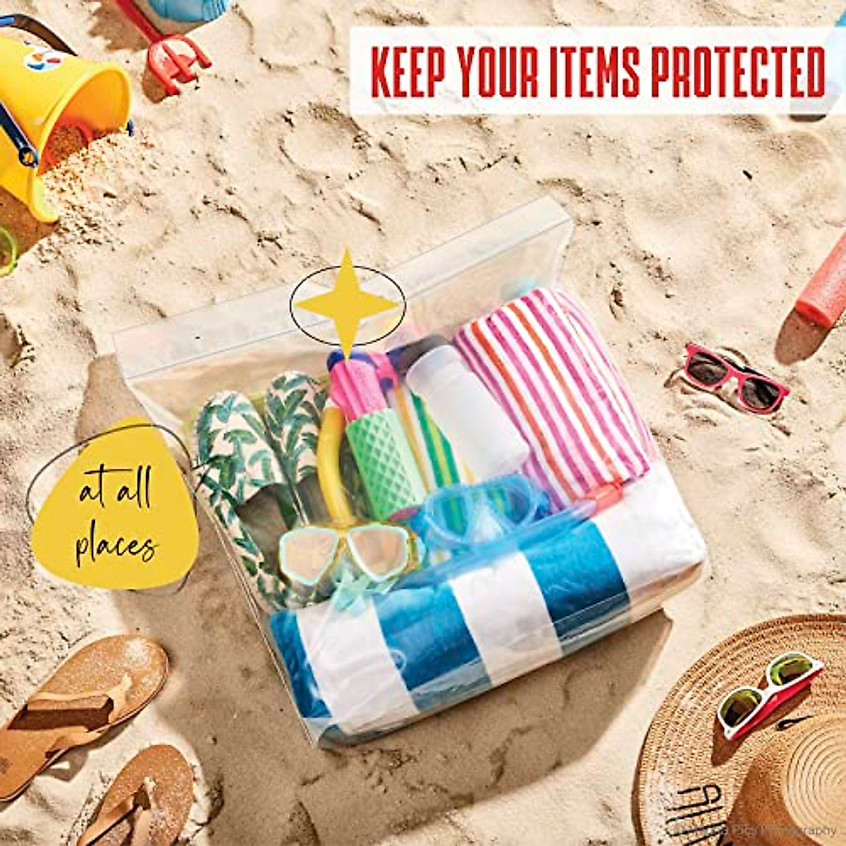 Extra Large Jumbo Size Clear Zipper Storage Bags, Huge 5 Gallon BIG Zip & Lock Resealable Bags, For Food Storage, Freezer, Meat, Home Organization (49 Bags)