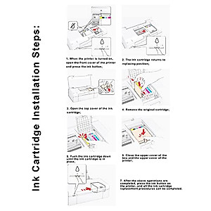 Walfront 4Pcs Ink Cartridge Printer Ink Cartridge Inkjet Cartridge Accessory for MAXIFY IB4050 Ib4150 MB5050 MB5150