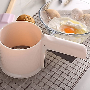Manual Flour Sieve,Handheld Icing Sugar Strainer Cup, Stainless Steel Mesh Sifter For Baking