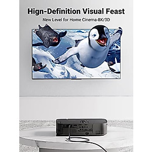 UGREEN 8K HDMI 2.1 Cable Certified 6.6FT Ultra High Speed HDMI Cord 4K 120Hz 48Gbps HDCP 2.2&2.3 eARC HDR Dolby Compatible for PS5 Xbox Series X Nintendo Switch Roku TV Laptop Monitor