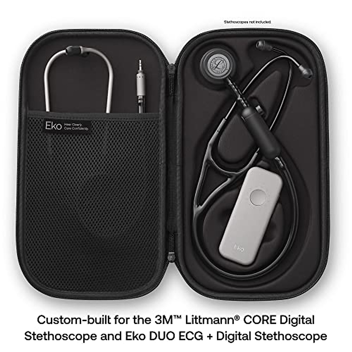 Eko Stethoscope Case Built for 3M Littmann CORE Digital Stethoscope/Cardiology IV Stethoscope/Classic Stethoscope/Eko Duo ECG + Digital Stethoscope