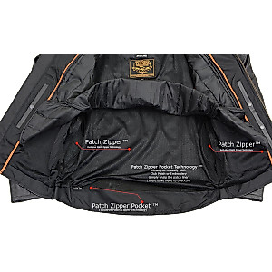 Milwaukee Men's Premium Leather Vented Scooter Jacket (Black, XX-Large)