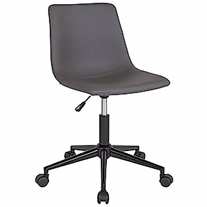 Flash Furniture Siena Home and Office Task Chair in Gray LeatherSoft